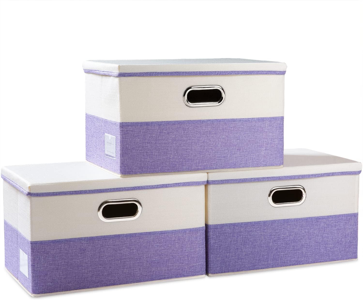 Amazon.com - PRANDOM Large Foldable Storage Bins with Lids [3-Pack ...