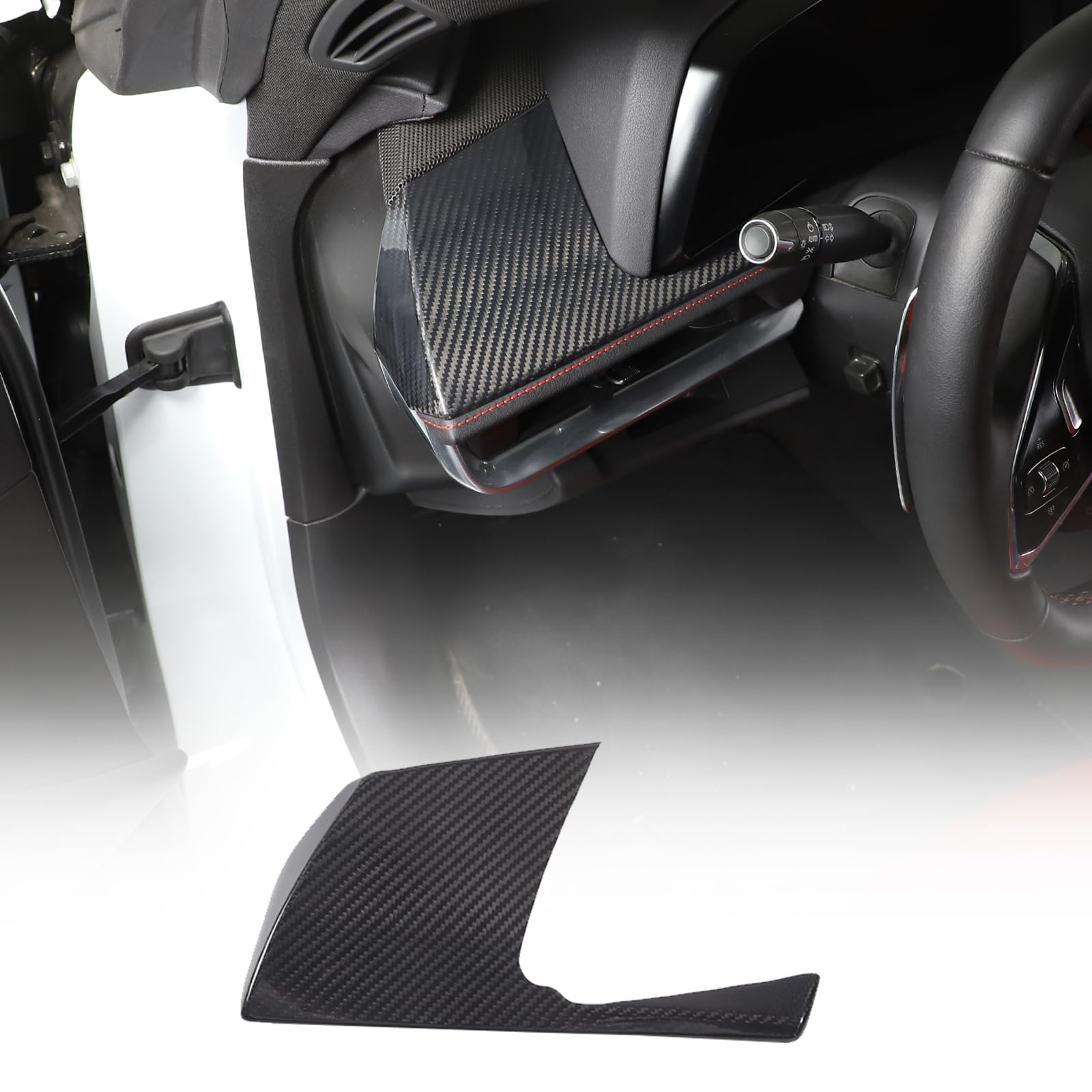 Amazon.com: Fgtagtal Real Carbon Fiber Center Console Side Panel Trim ...