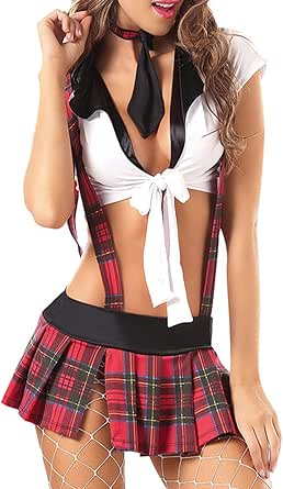 Amazon.com: Women Sexy Cosplay Lingerie Set Secretary Uniform Naughty School Girl Outfit Fancy ...