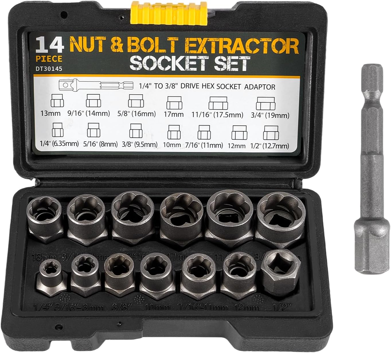 Bolt Extractor Set 14-Piece Bolt & Nut Remover Set Rounded Bolt ...