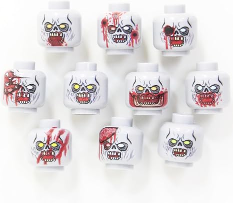 Amazon.com: BrickTactical Zombie Head Pack V5 for Minifigs : Toys & Games