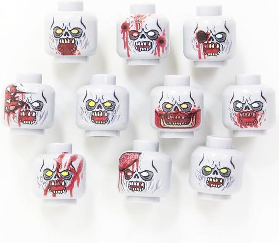 Amazon.com: BrickTactical Zombie Head Pack V5 for Minifigs : Toys & Games