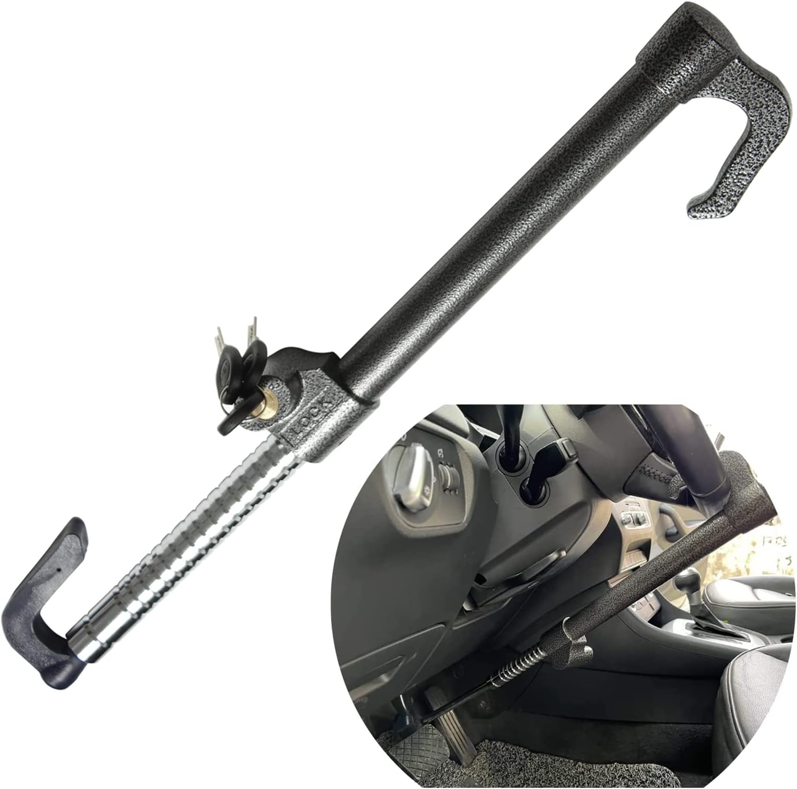 Amazon.com: Steering Wheel Lock for Cars,lootaan Steering Wheel Lock ...