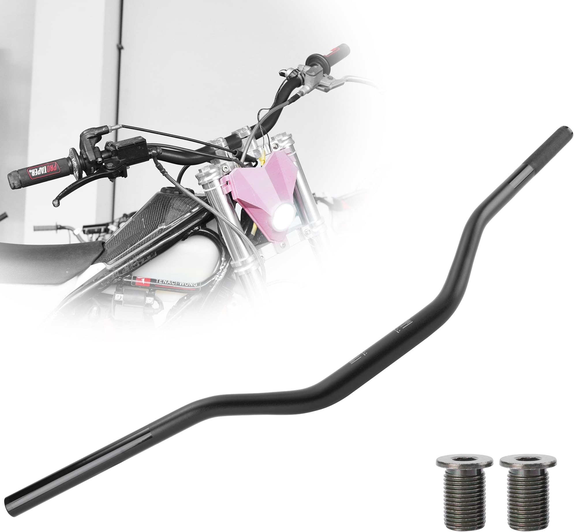 Amazon.com: Forbidden Motorcycles 1-1/8in. Moto Style Handlebar with ...