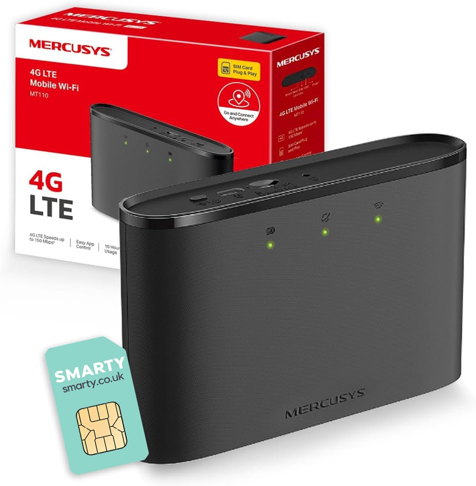 MERCUSYS MT110 Mifi with Free SIM card, 4G router, Travel Mobile Wifi ...