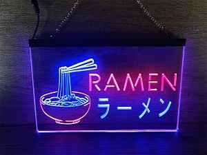 Amazon.co.jp: Neon Lights Signs Ramen LED Neon Sign, Plug Powered Dual ...
