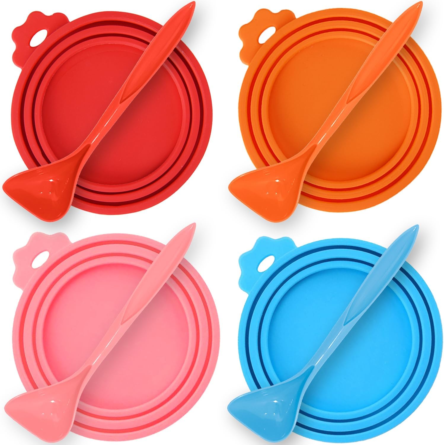 Amazon.com: SHENGQIDZ 4 Pack Pet Food Can Covers Lids Universal Safe ...