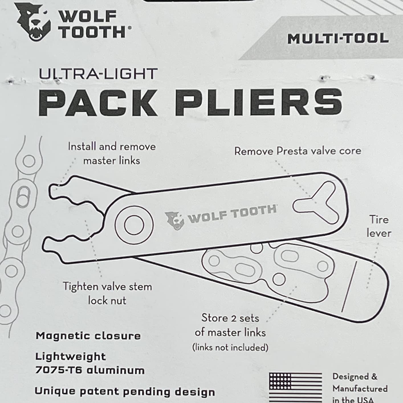 Amazon | ウルフトゥース(Wolf Tooth) Master Link Combo Pliers Blue Bolt | ウルフ ...