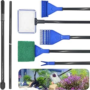 5 in 1 Fish Tank Cleaning Kit, Aquarium Fish Tank Clean Tools Sponge ...