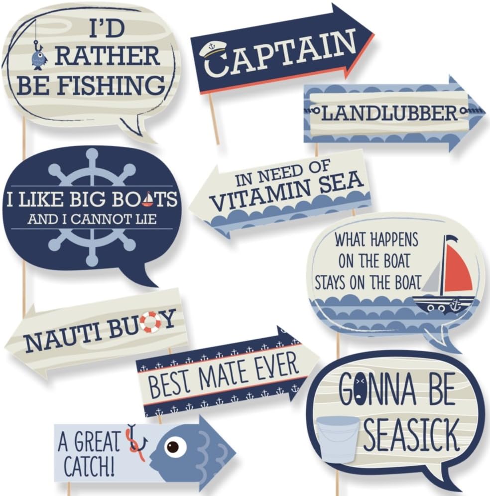 Amazon.com: Cruise Ship Party Photo Booth Kit - Nautical Themed ...