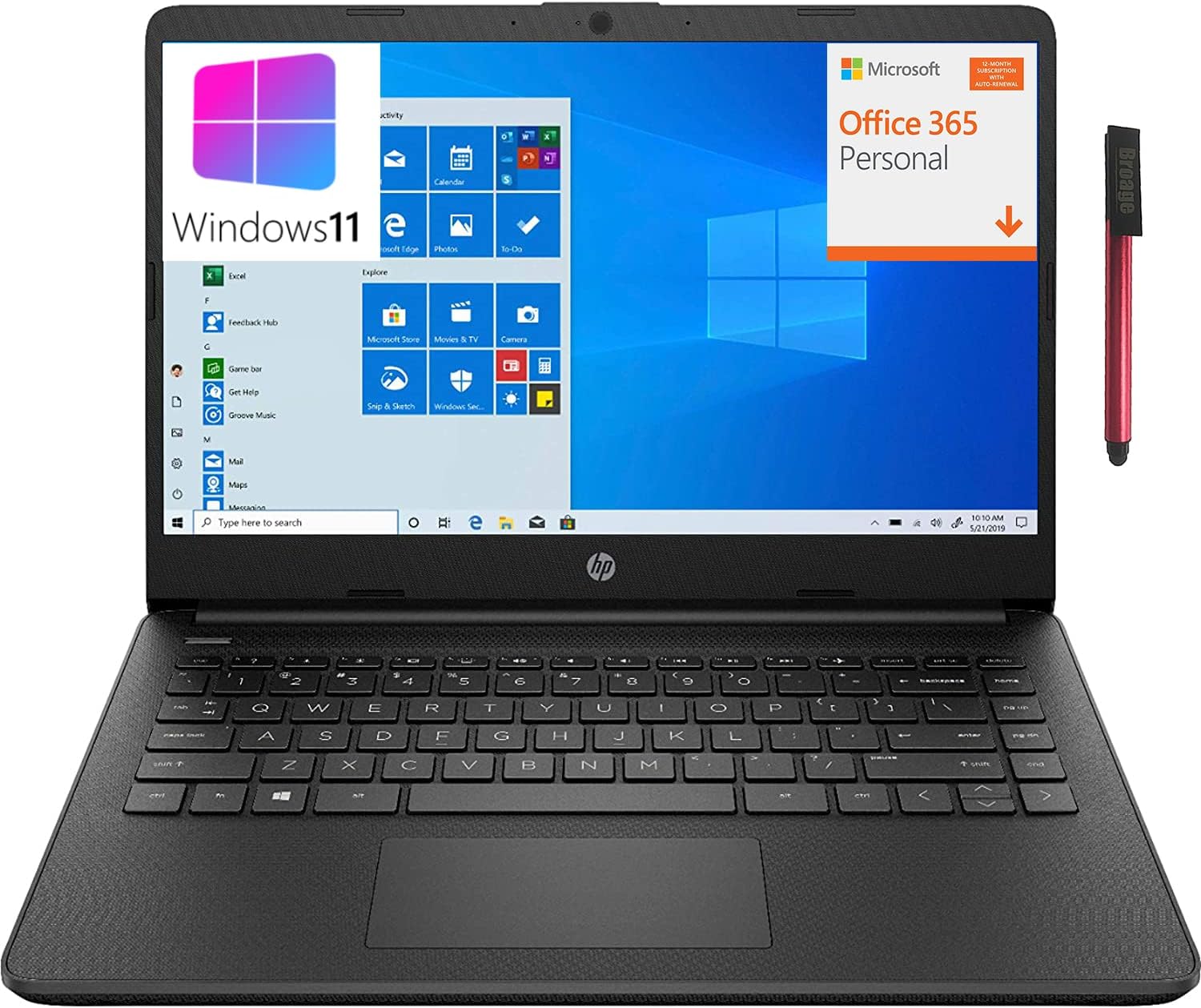 Amazon.com: HP [Windows 11 S] 14 14" Laptop Computer, Intel Quad-Core ...