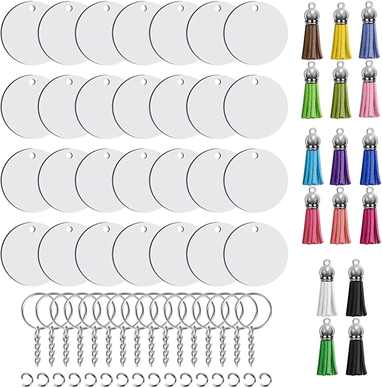 Amazon.com: 106 PCS Sublimation Keychain Blank Sublimation Blank ...