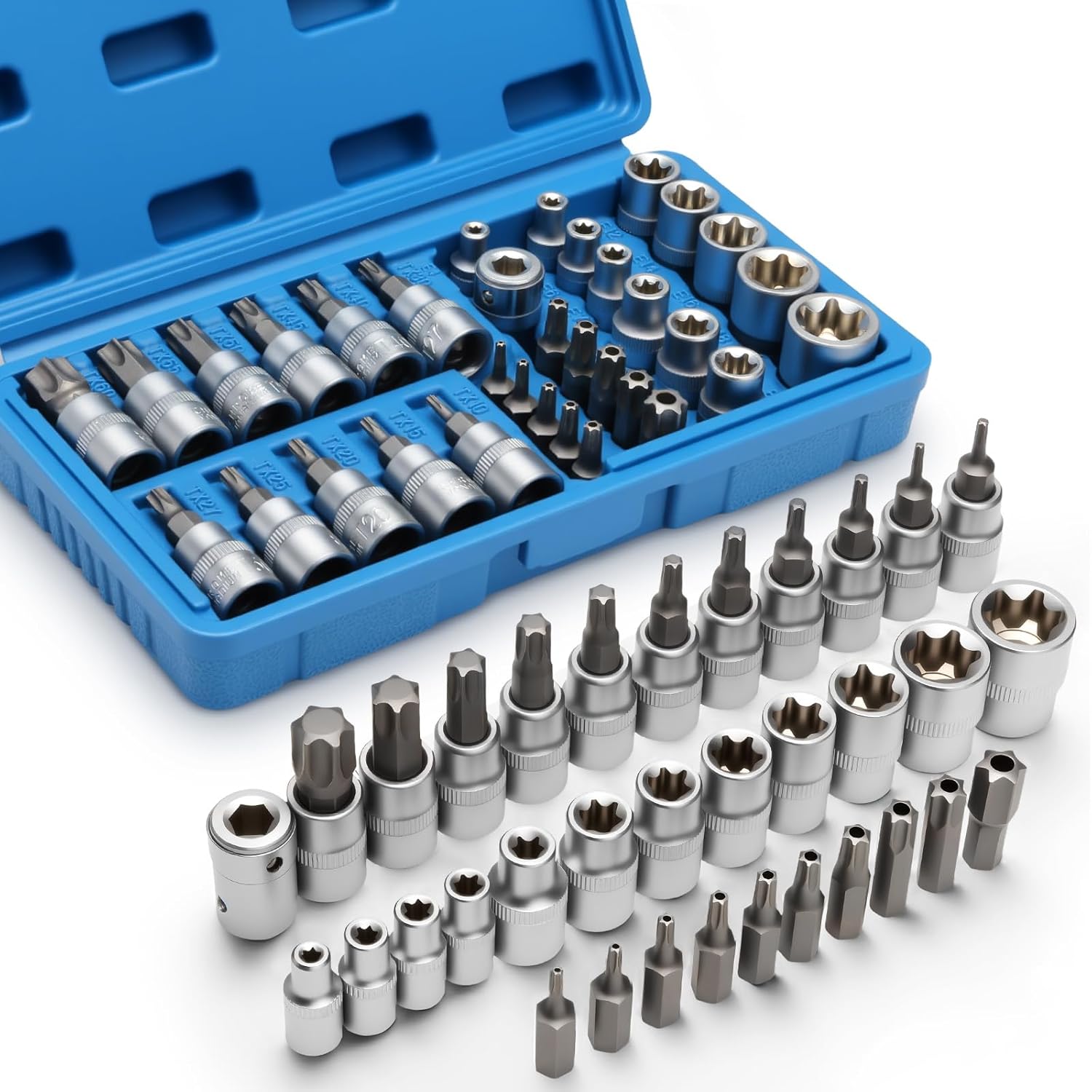 Amazon.com: 34-Piece 3/8'' Drive Torx Star Bit sockets CR-V E-Socket ...