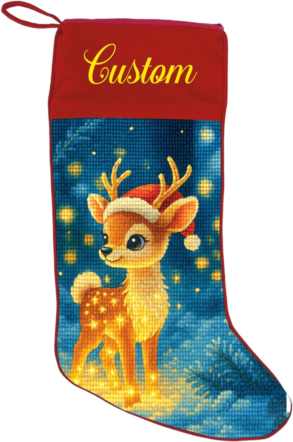 Amazon.com: Personalized Needlepoint Christmas Stockings, Custom 2D ...