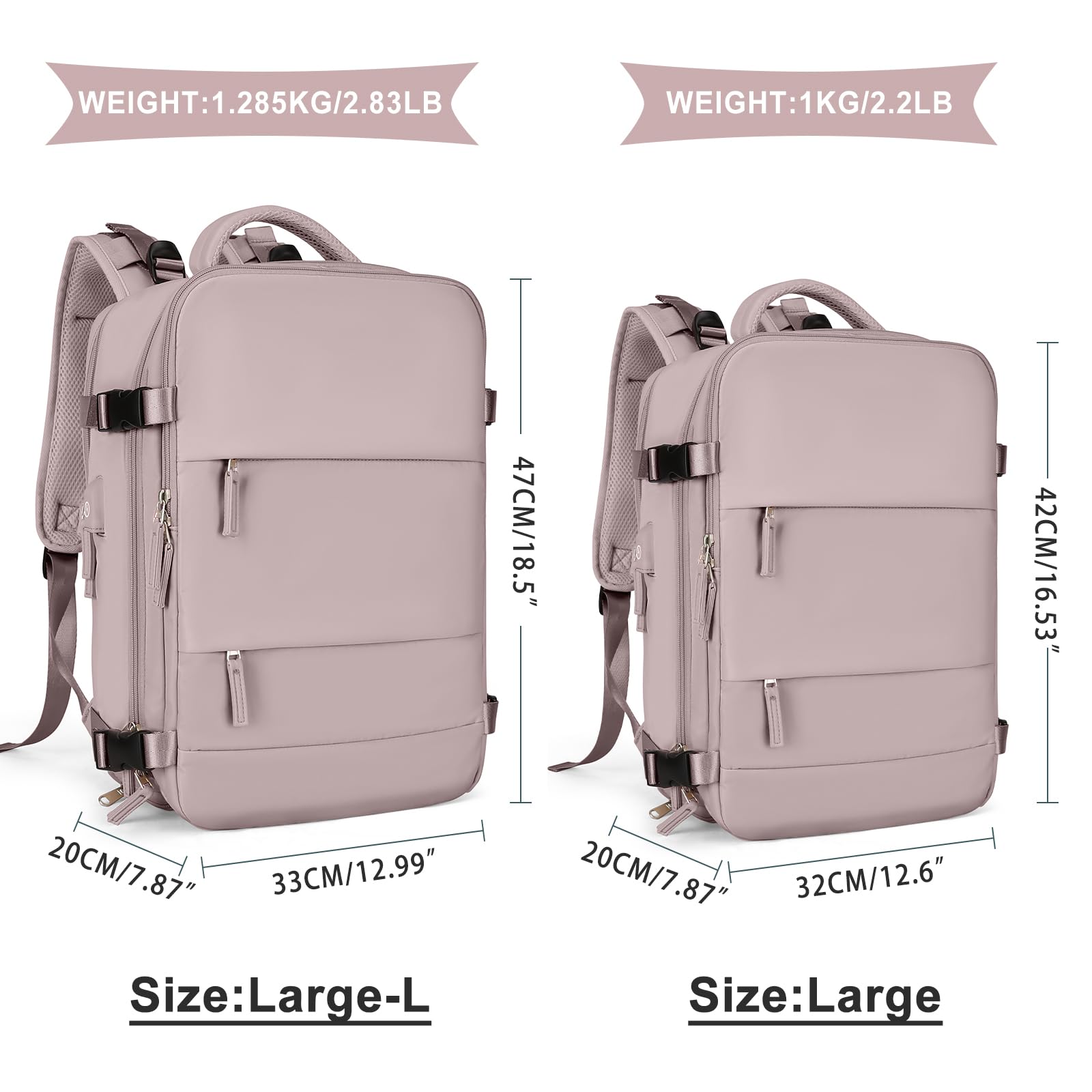 coowoz Large Travel Backpack For Women Men,Carry On Backpack,Hiking ...