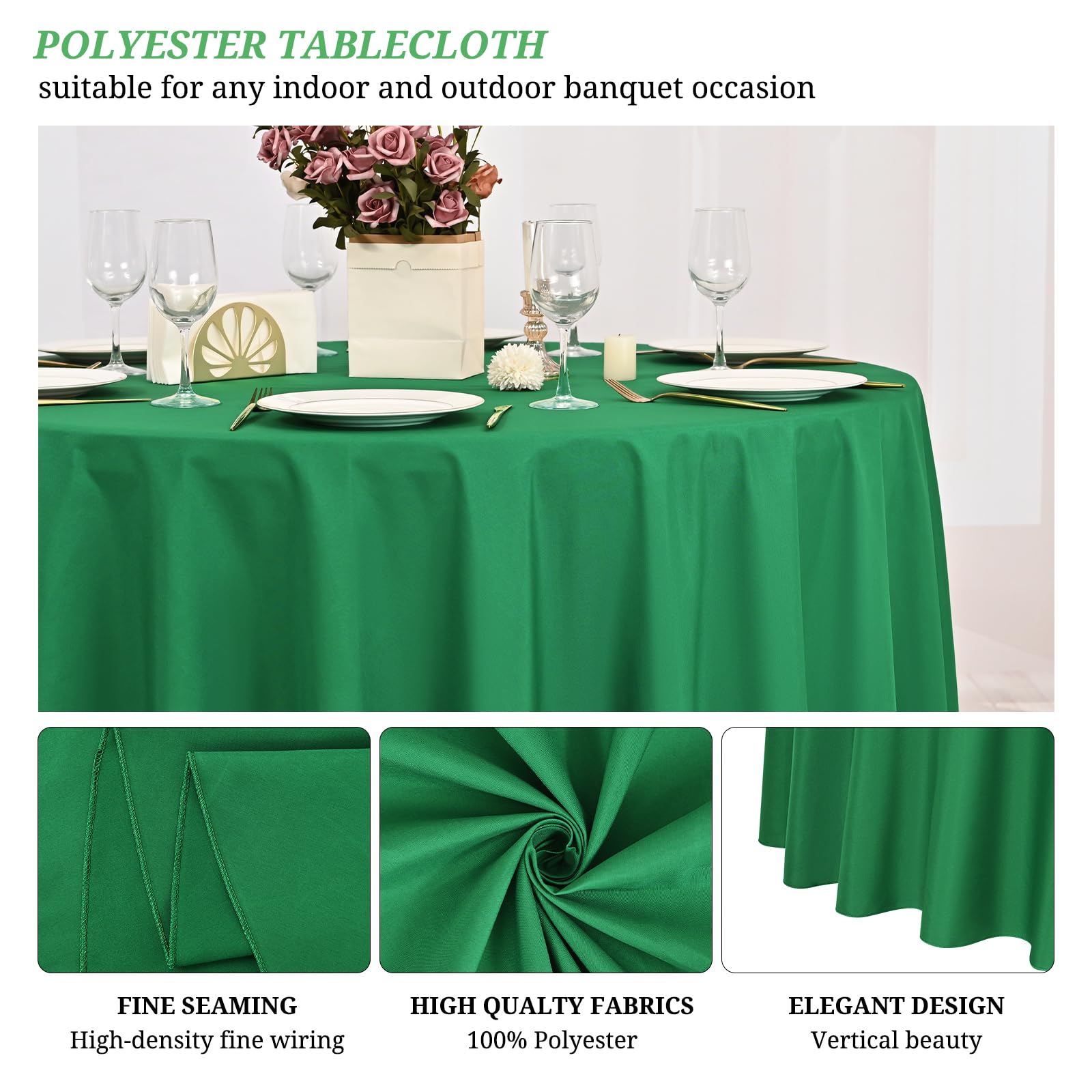 50 Inch Round Table Cloths Green 50'' Round Tablecloth Valley
