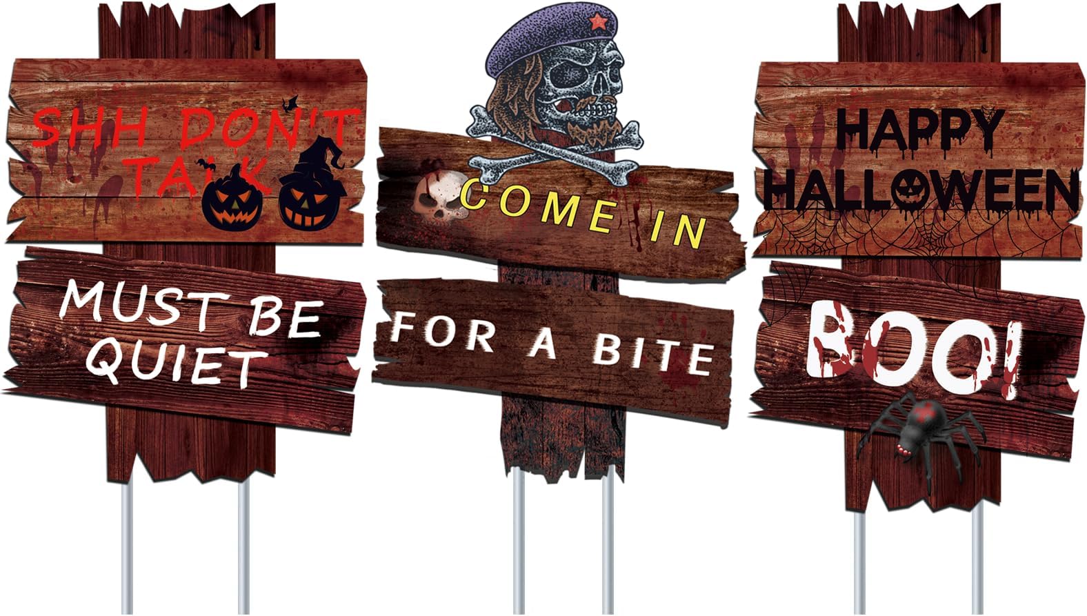 Amazon.com : AYOGU Halloween Decorations Outdoor Beware Yard Signs ...