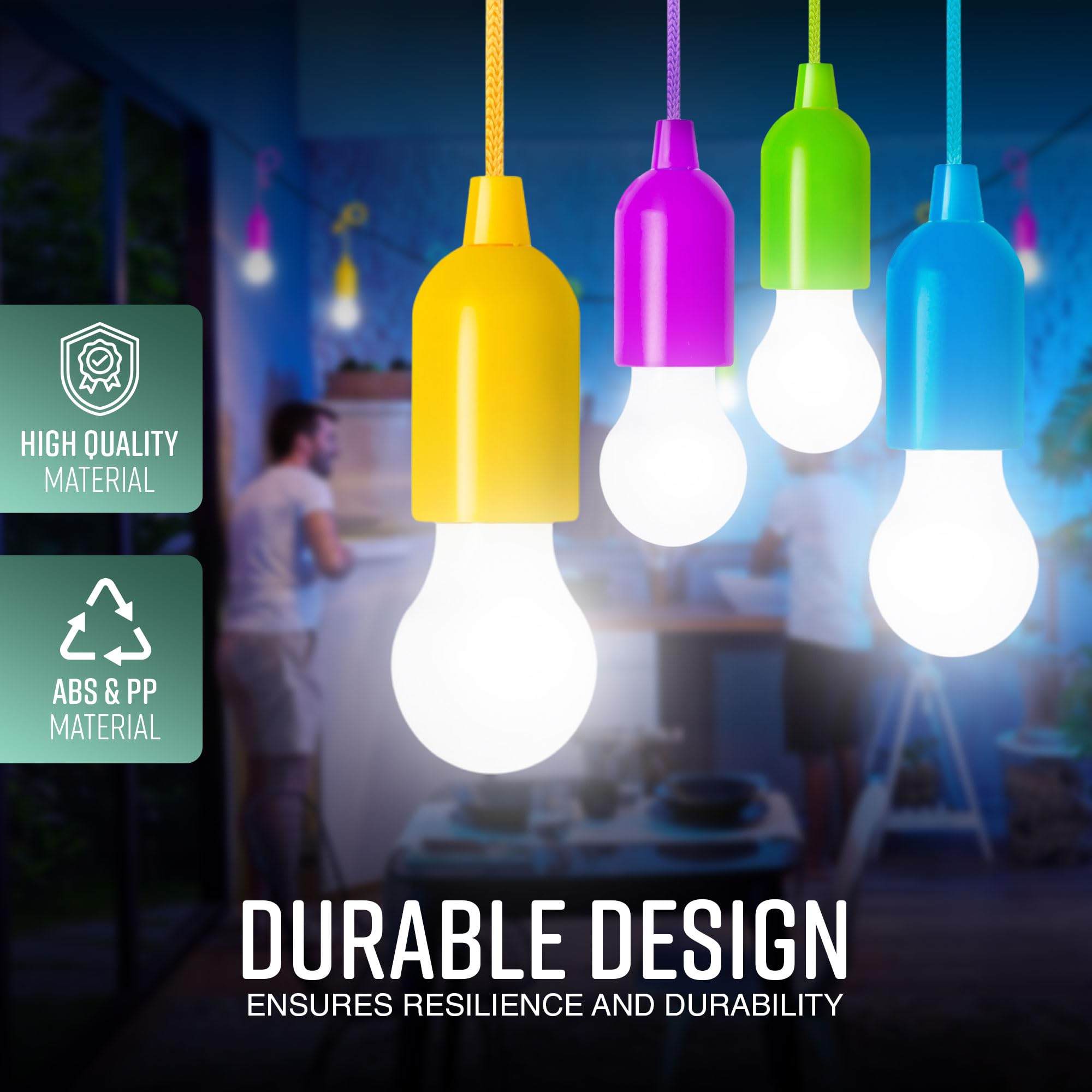 Graphics Light Bulb With Pull Cord