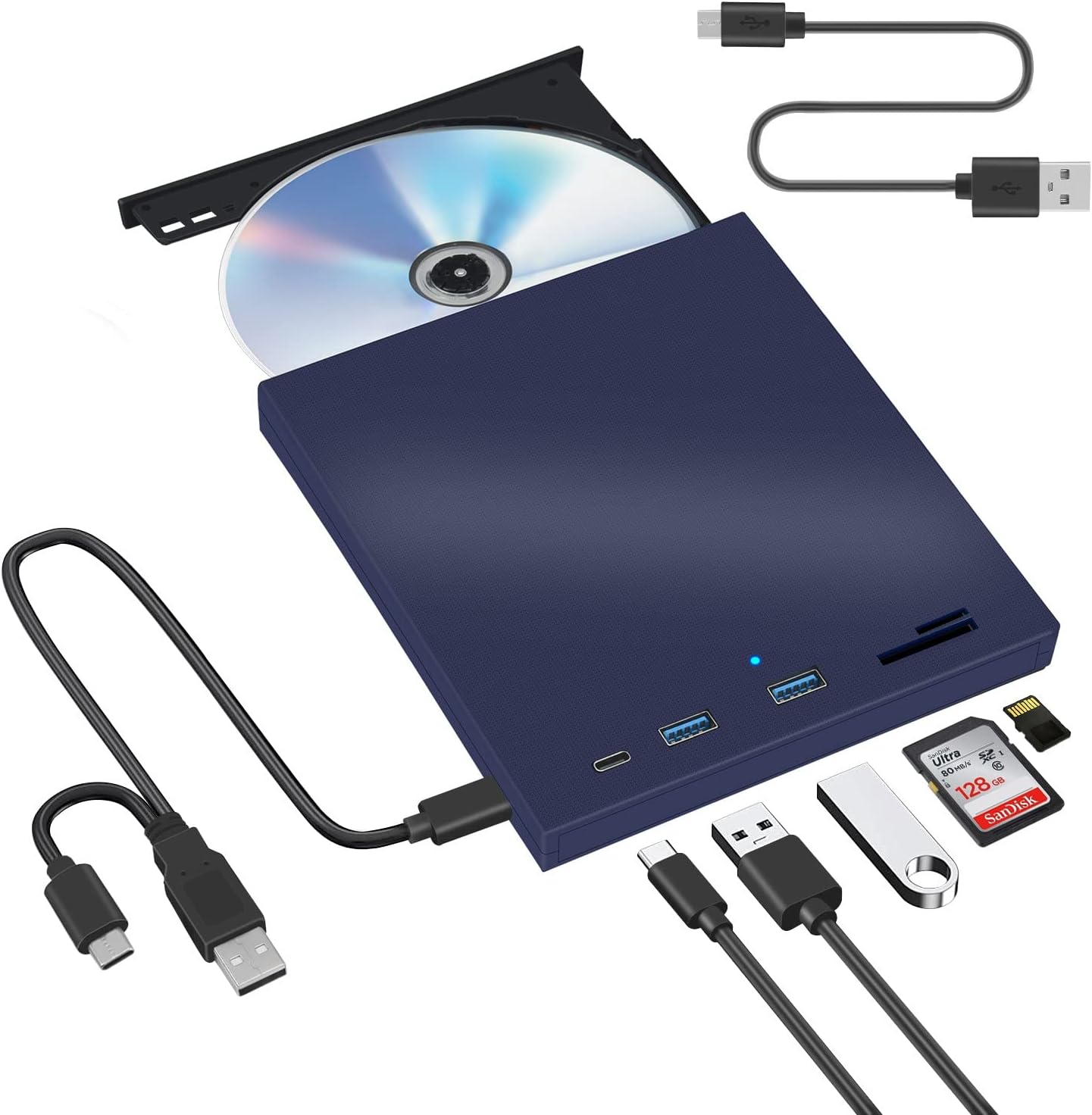 Lecteur DVD-ROM CD-ROM CD-RW VCD Externe, Graveur DVD/CD USB 3.0 et ...