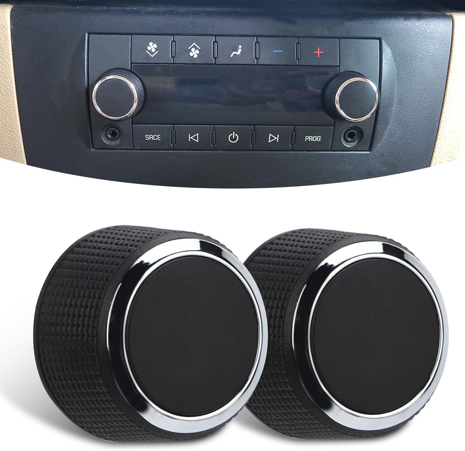 Amazon.com: UGSHY 2 PCS Car Radio Audio Control Knobs, Dial Tuner ...