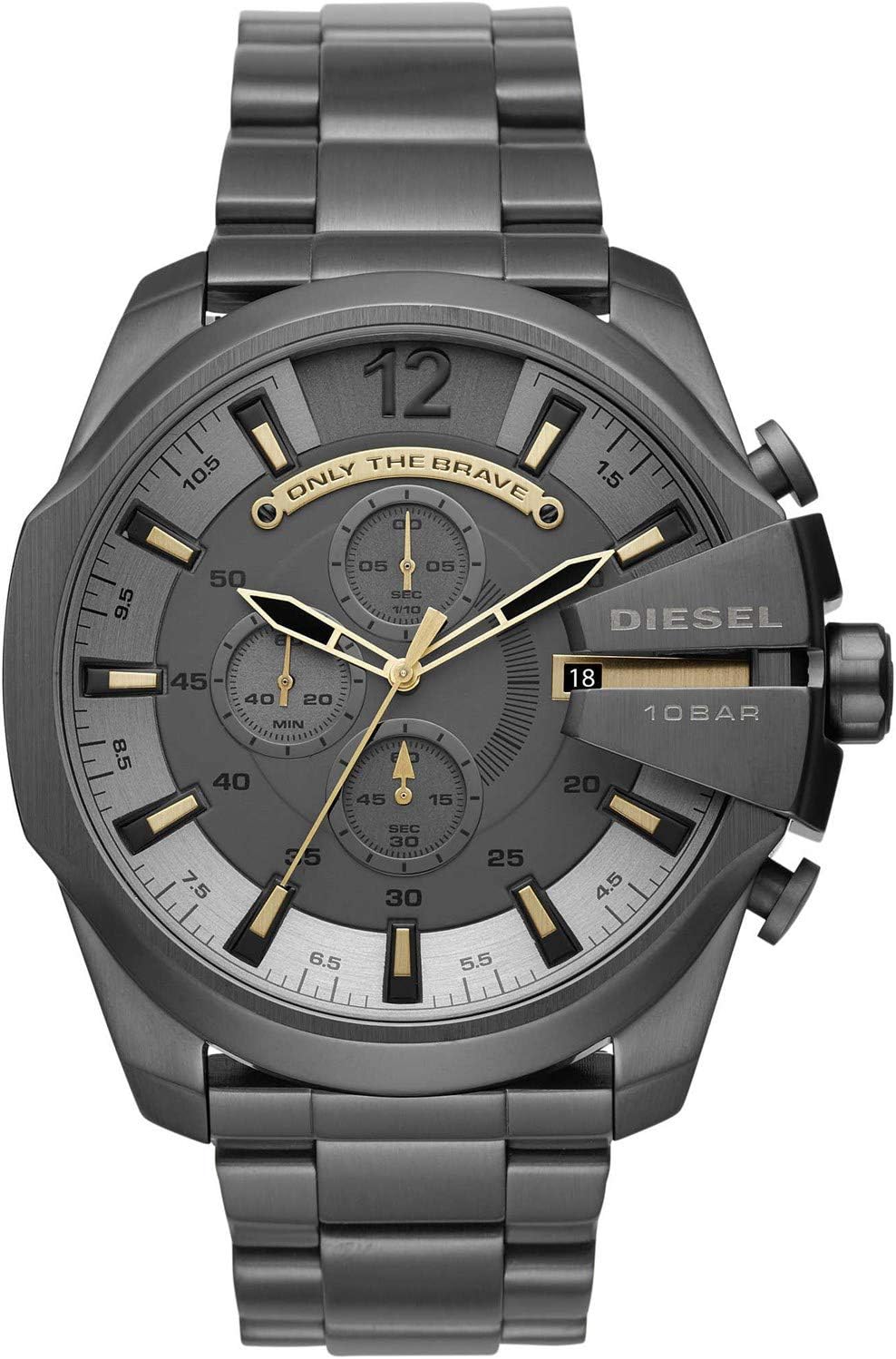 Diesel Herren Chronograph Quarz Uhr mit Edelstahl Armband DZ4466 ...
