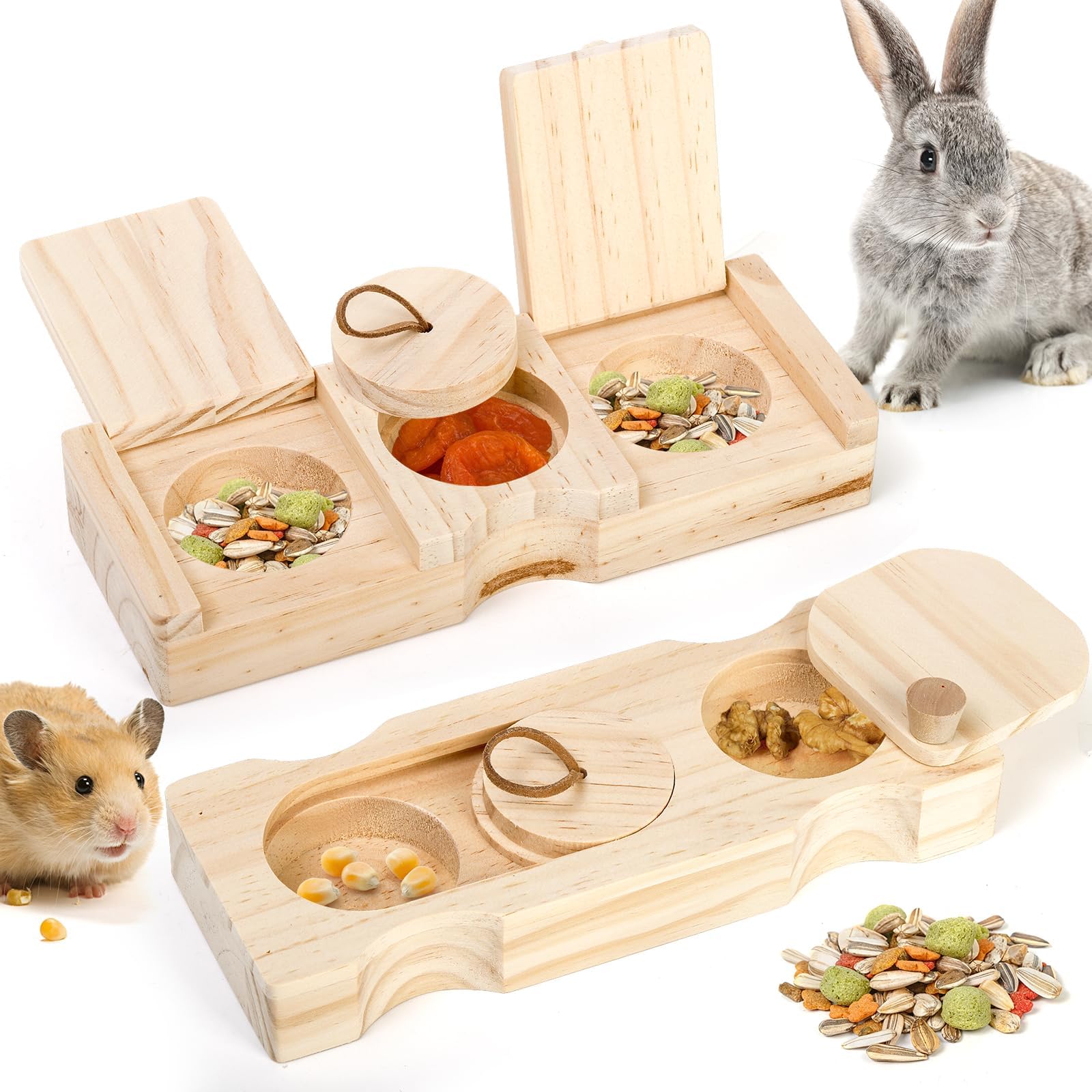 Amazon.com : Hamster Foraging Toy Puzzle - 2 PCS Treat Ball for ...