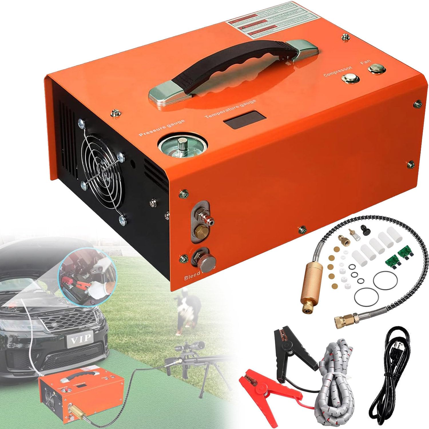 VEVOR PCP Air Compressor, 4000PSI Portable PCP Compressor,