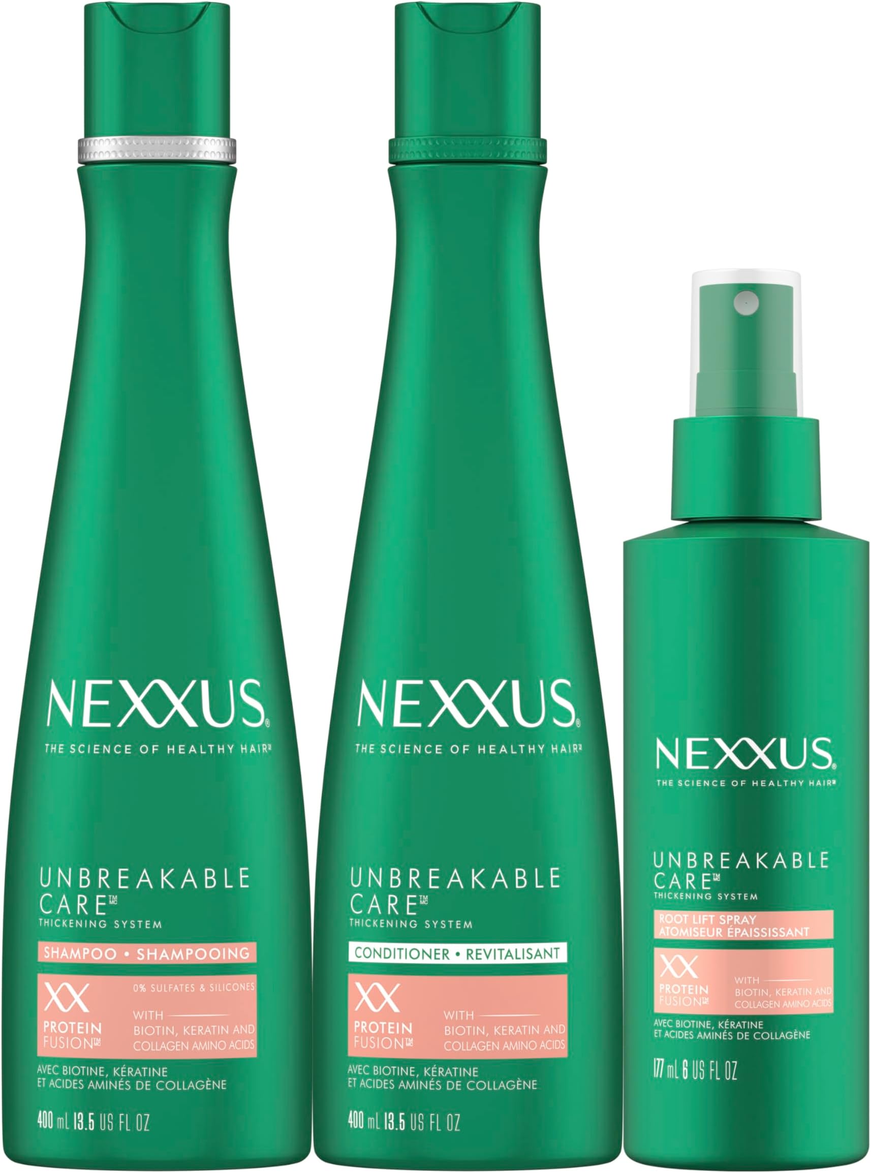 Amazon.com : Nexxus Unbreakable Care Shampoo, Conditioner, and Leave-In ...