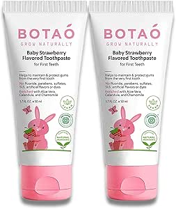 Amazon.com: BOTAO Fluoride Free Baby Toothpaste | Natural Toddler ...