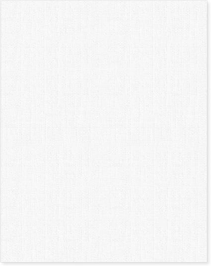 Linen Textured Cardstock White 100 Sheets 80 lb Cover, 8.5 x 11 Inches ...
