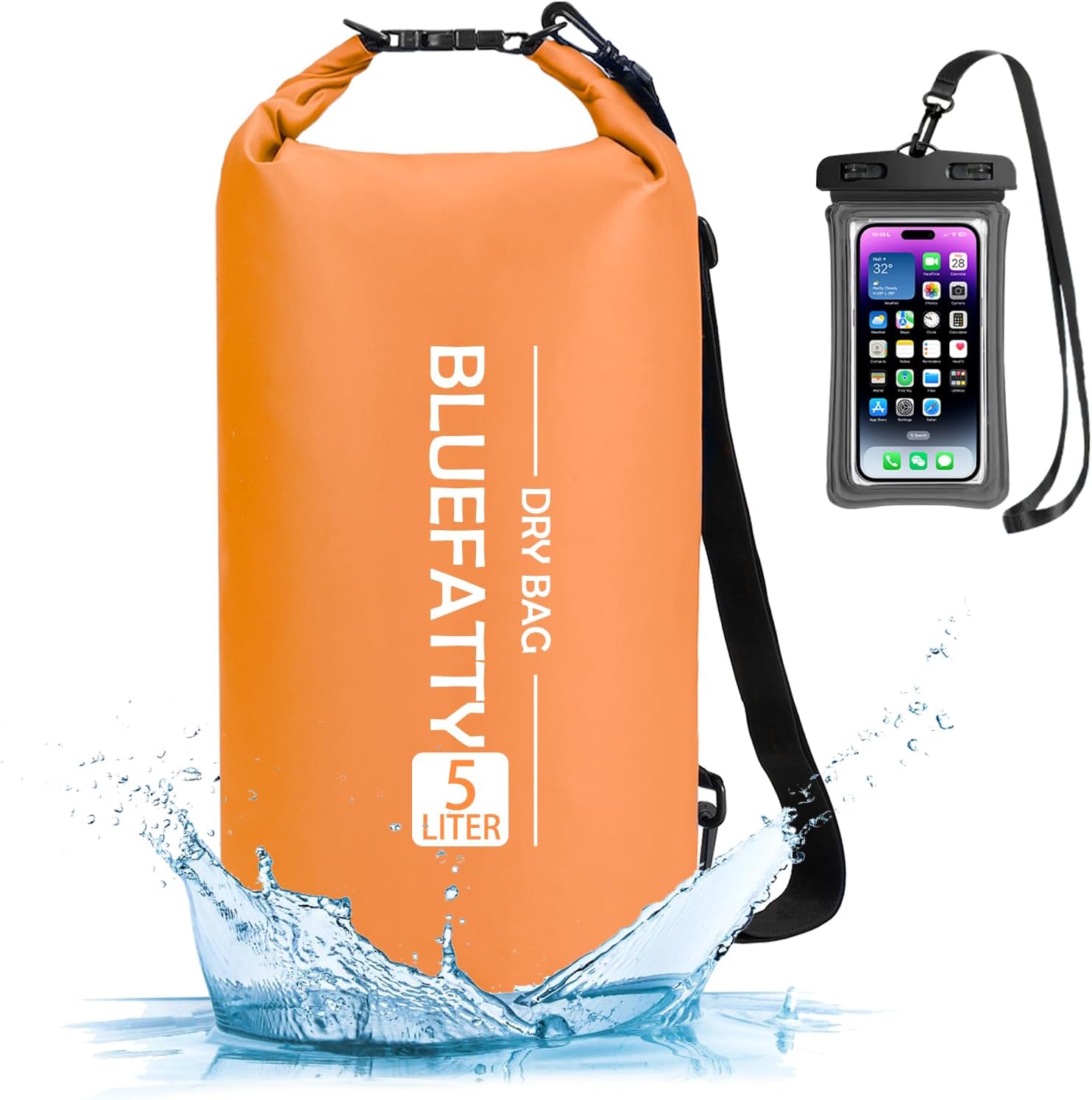 Amazon.com: BLUEFATTY Waterproof Dry Bag Floating Roll Top Dry Backpack ...