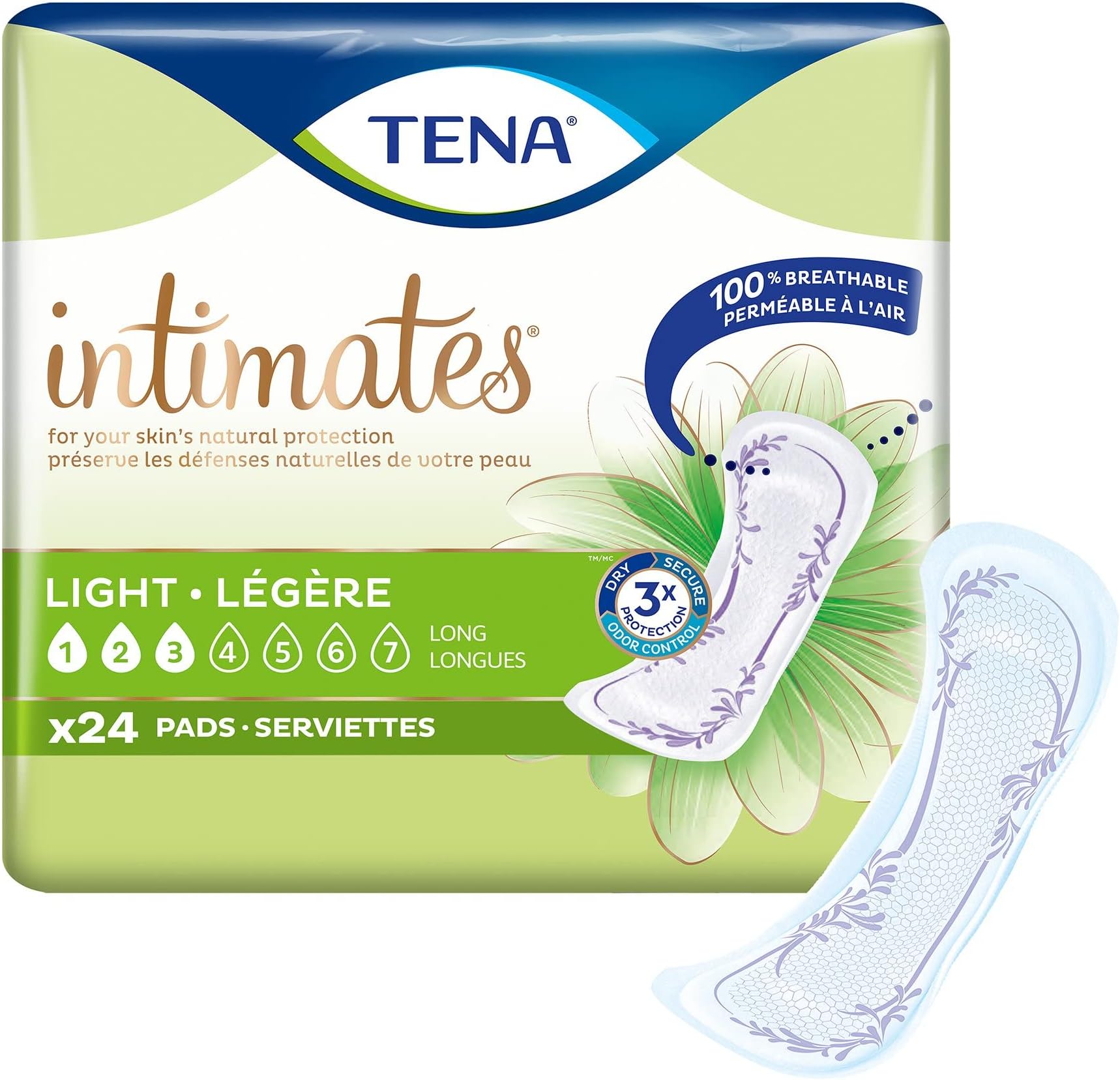 Amazon.com: TENA ProSkin Moderate Long Absorbent Pads for Women, Long ...