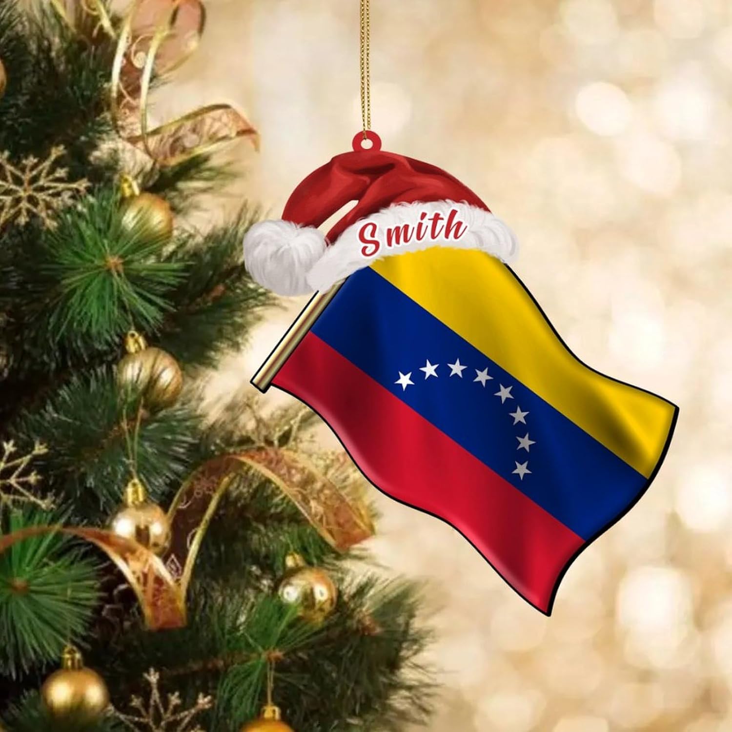 Adornos de Navidad con la bandera de Venezuela, regalos de recuerdo ...