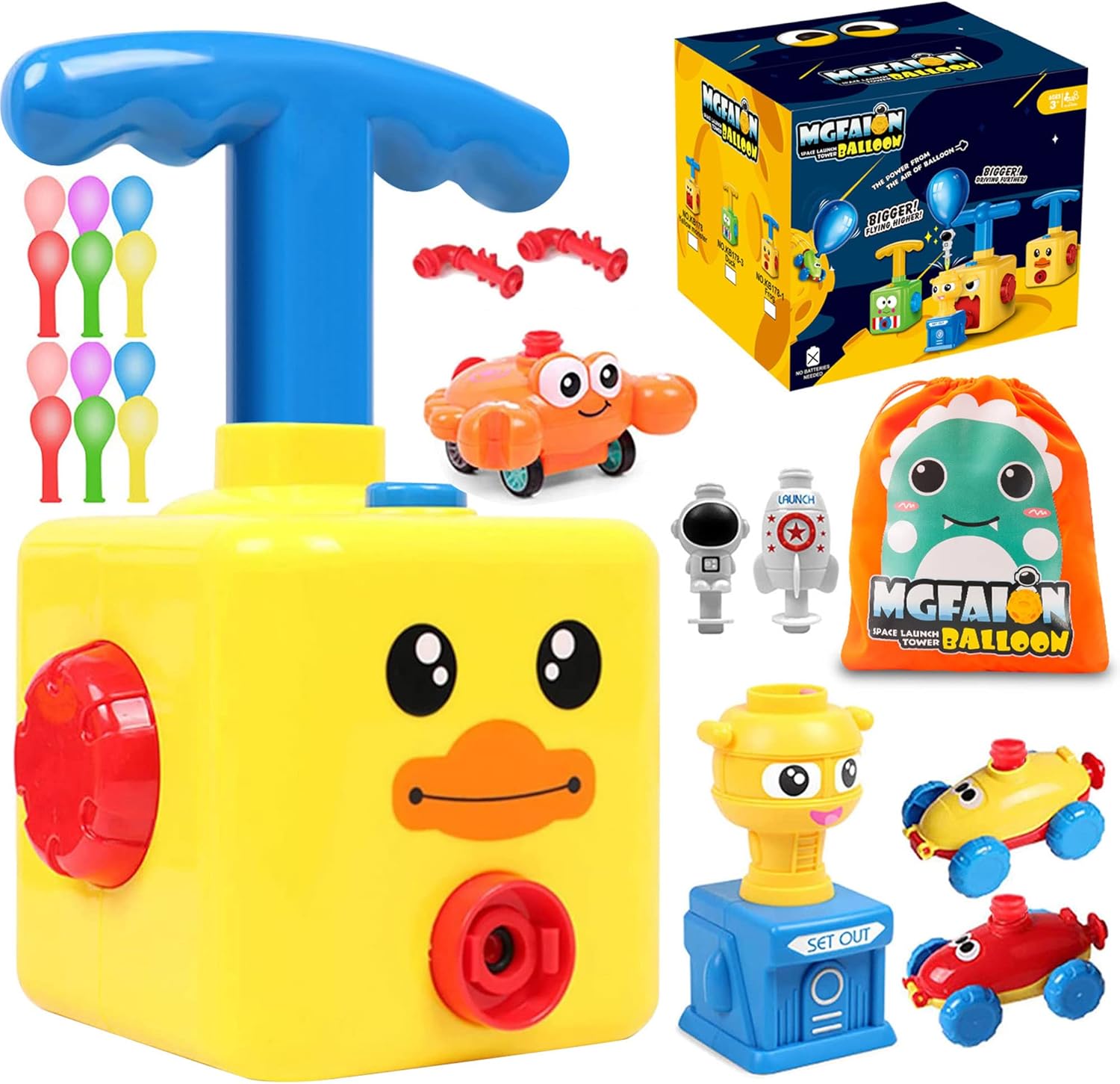 Amazon.com: MGFAION New Balloon Power Car Toy Set with Gift Bag for ...