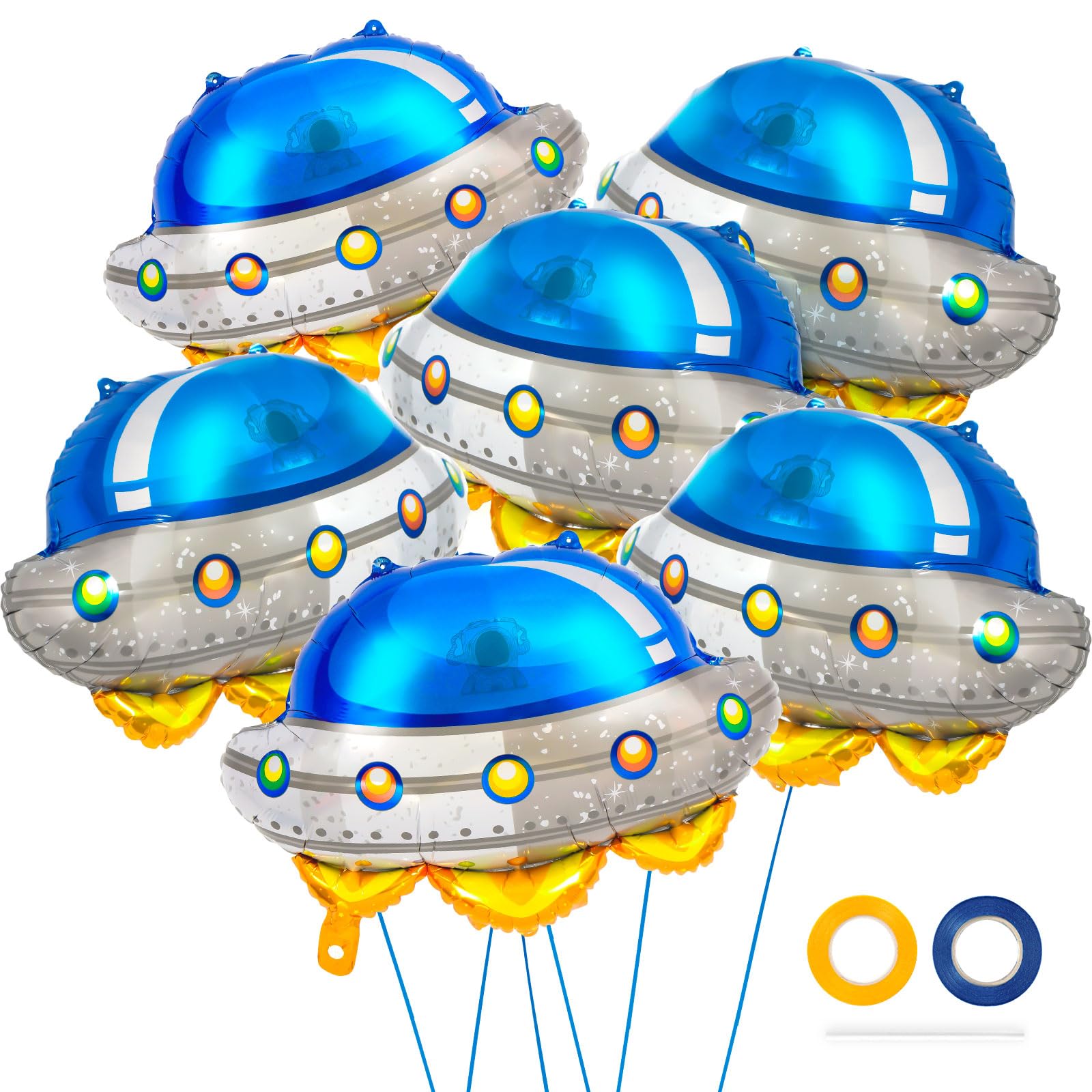 Amazon.com: 6 Pcs Alien Balloons,UFO Balloons for Kids,Spaceship foil ...