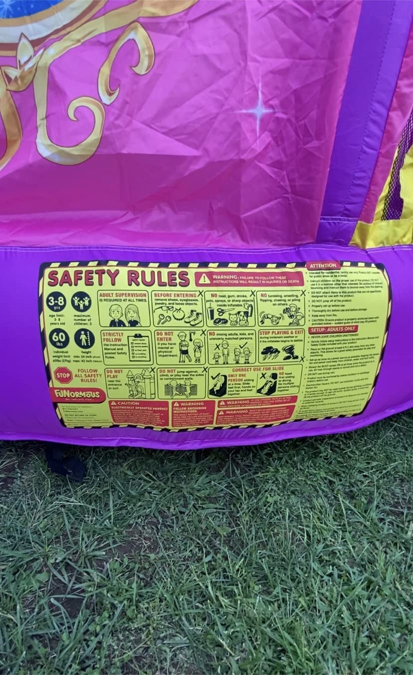 $13/mo - Finance Disney Princess Carriage Inflatable Pink Bounce House ...