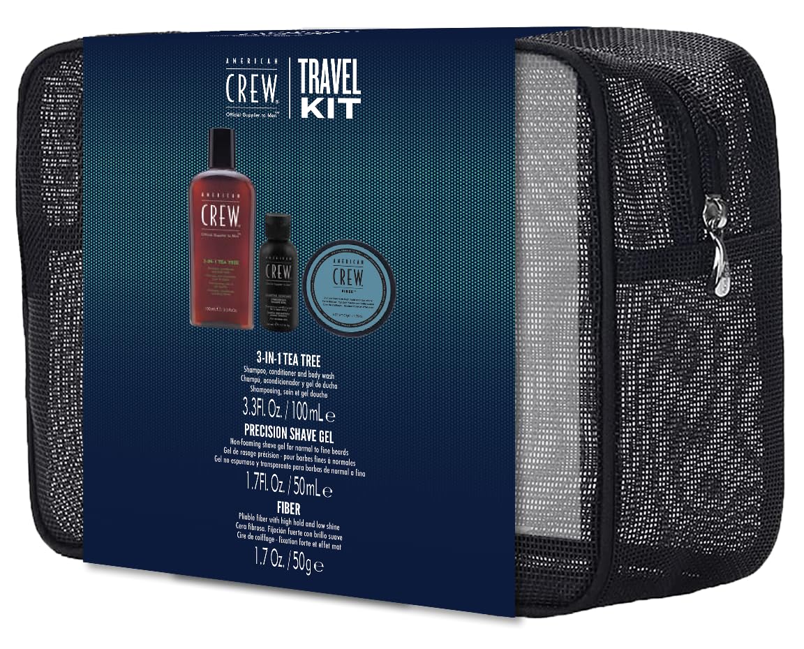 American Crew, Kit de Voyage, Soins Cheveux et Corps Homme, 3en1 ...