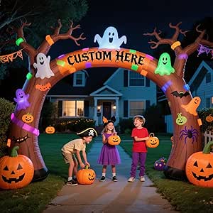 Amazon.com: Custom Giant Halloween Inflatable Arch 15FT, Scary ...