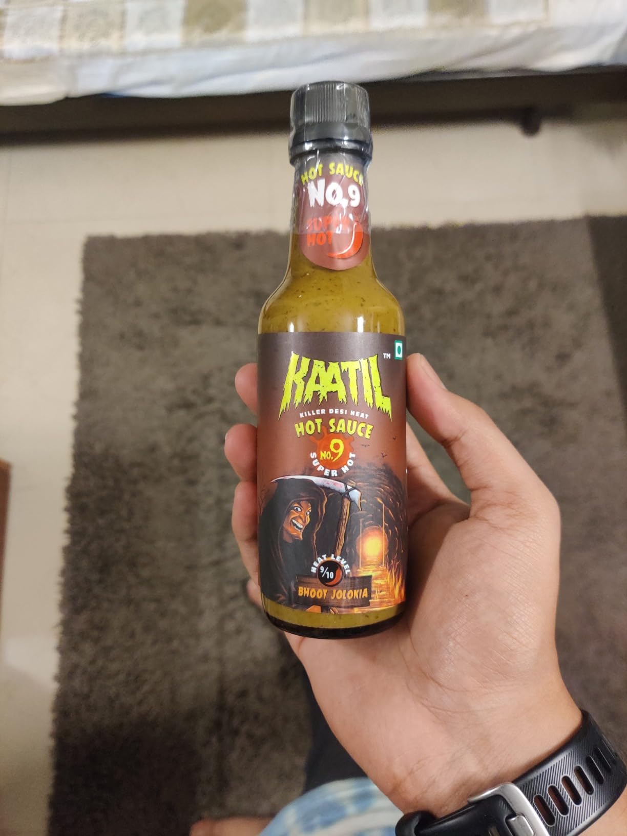 Kaatil Hot Sauce No. 9 | Super Hot Bhoot Jolokia Chilli Sauce | Works ...
