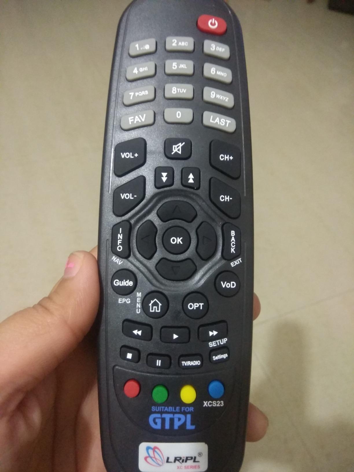 Buy LipiWorld Setup Box Remote Control Compatible for GTPL/Hathway/Den ...