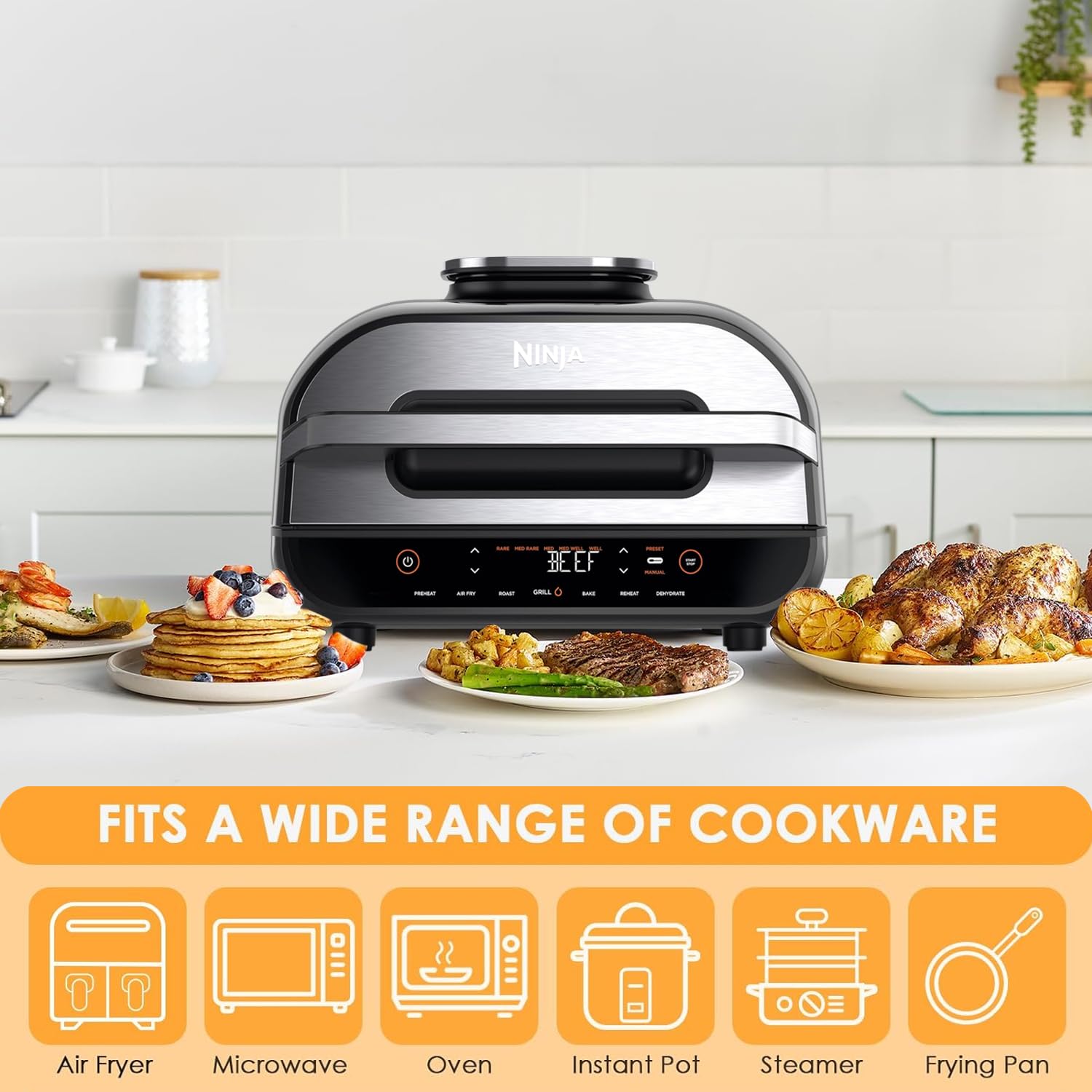 Ninja Air Fryer Dual Ninja Foodi MAX PRO Grill, Griddle And Air Fryer ...