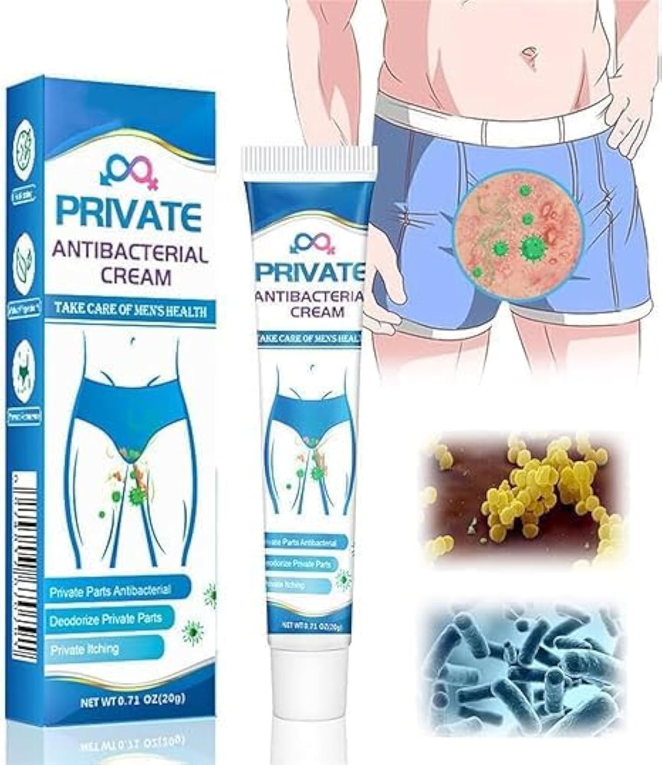 Itch Treatment Cream,20g Male Care Ointment, Private Antibacterial ...