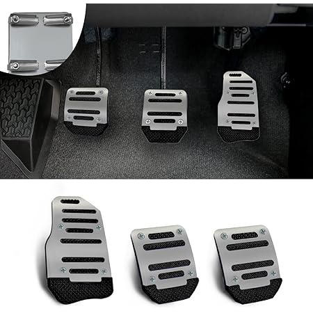 Amazon.com: QODOLSI Pack-3 Car Pedal Pads, Auto Manual Transmission ...