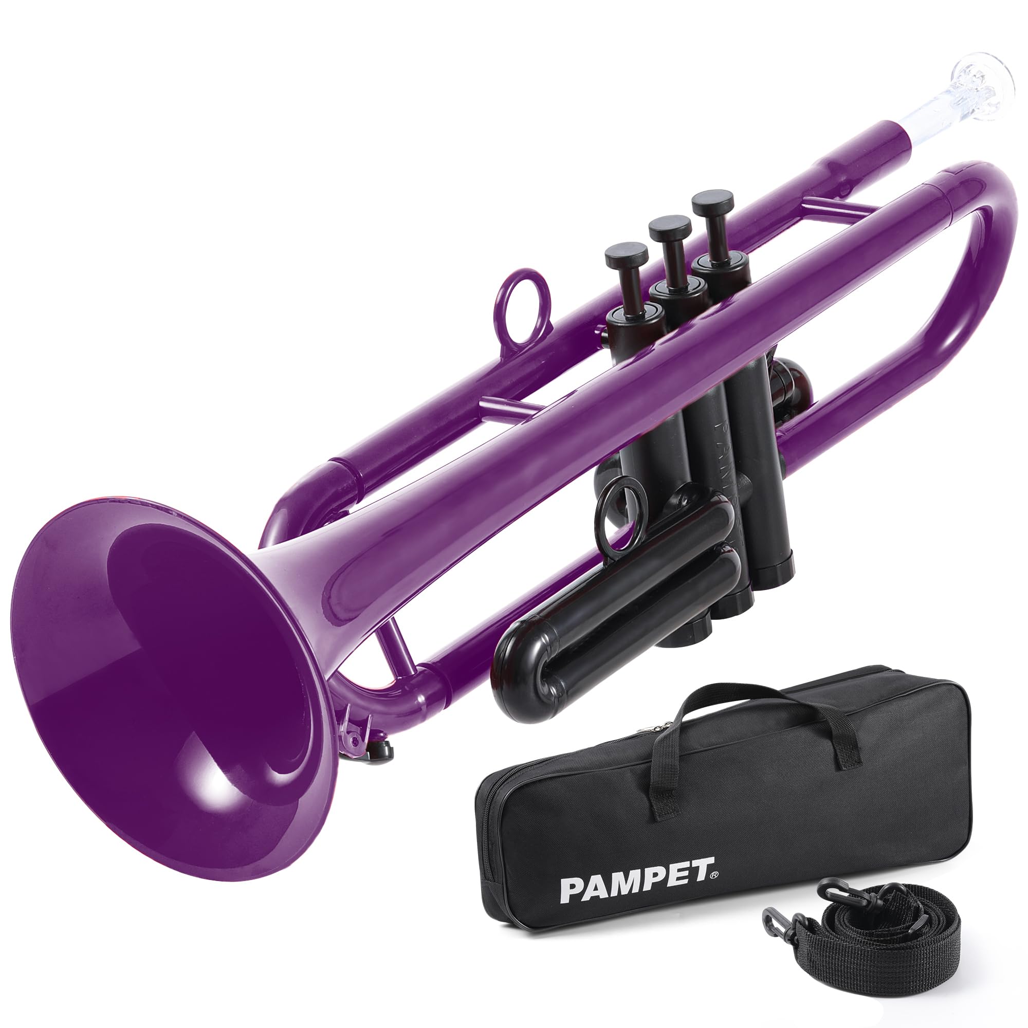 Amazon.com: PAMPET Professional Plastic Bb Trumpet Student Trumpet Set ...