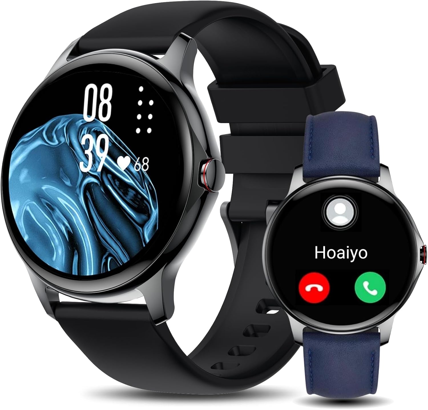 Amazon.com: HOAIYO Smart Watch (Call Receive/Dial), 1.3" Smartwatch ...