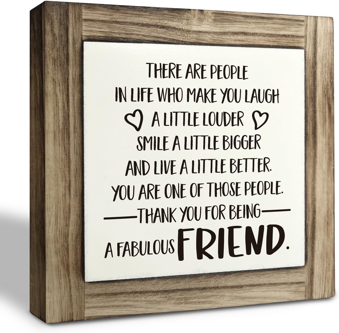 Amazon.com: Friend Decor Sign, Friendship Gift, Box Wood Plaques Desk ...