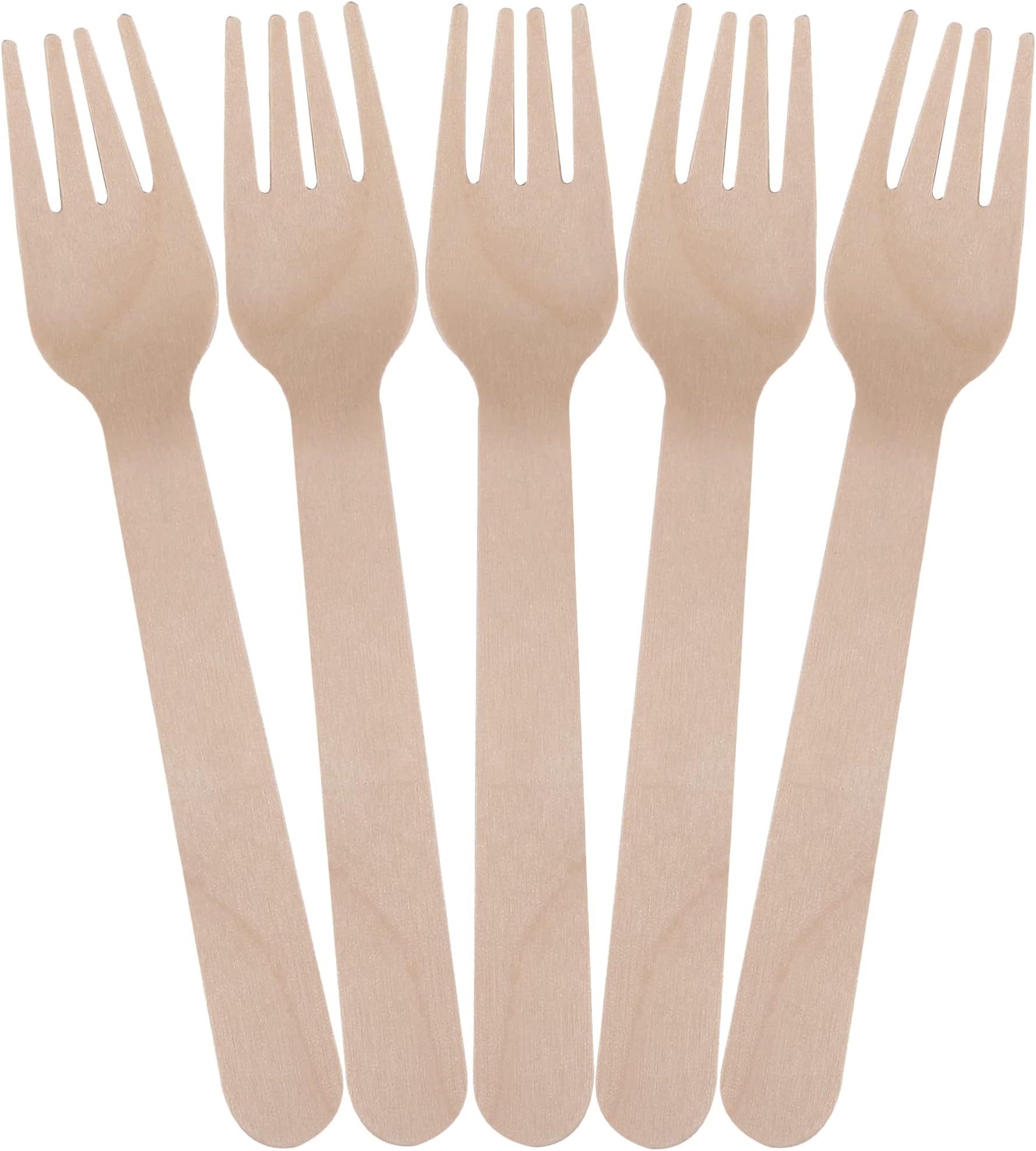 Amazon.com: Gmark 100 ct Wooden Forks, 6.25" Length, No Plastic Earth ...