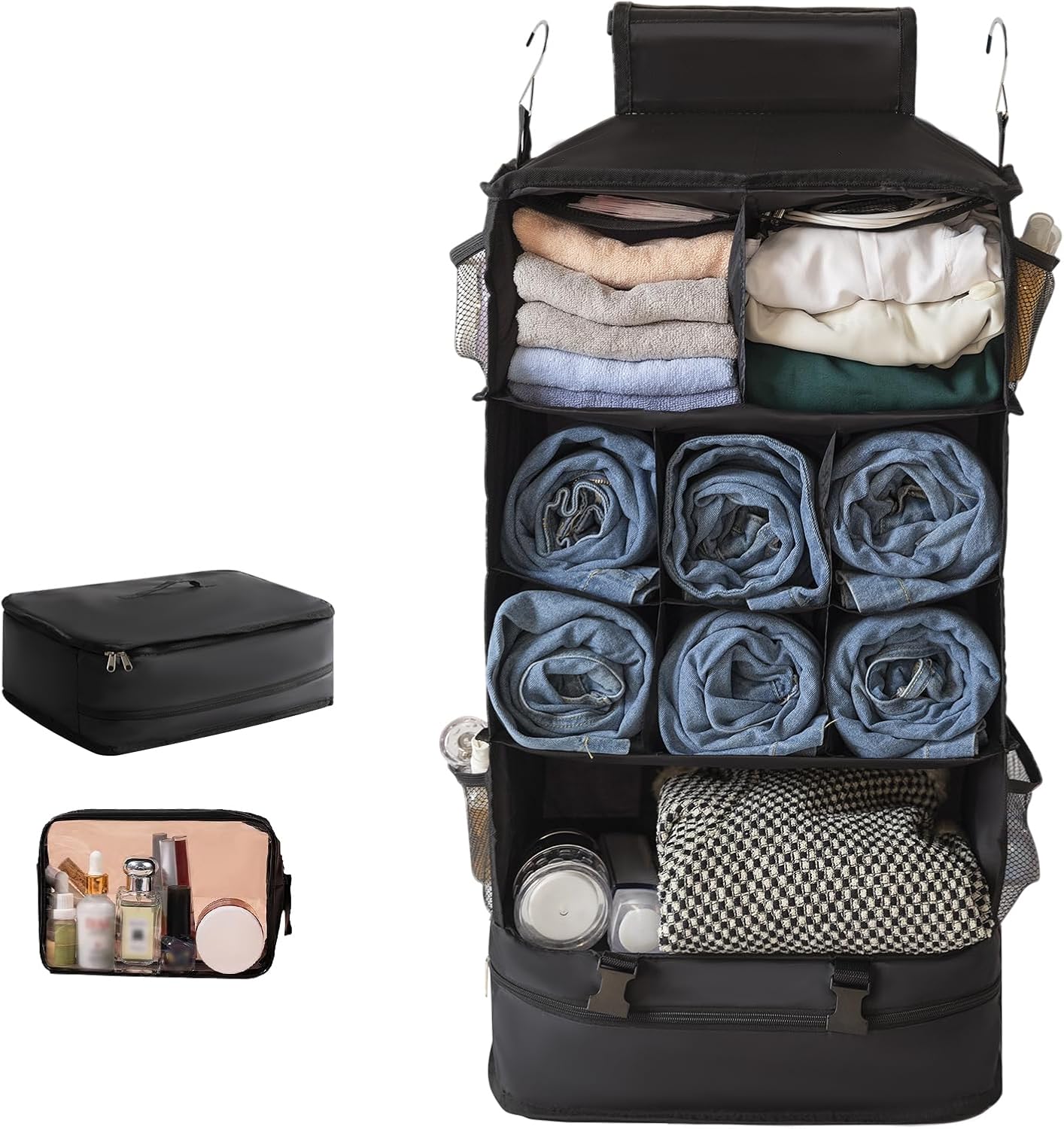 Amazon.com | SUCOME Compression Packing Cubes Travel - Hanging Closet ...