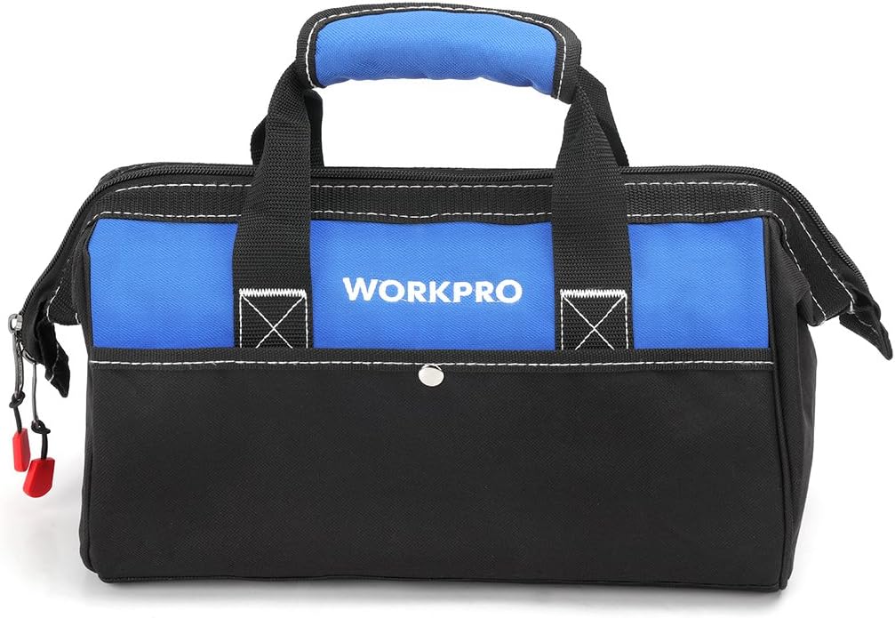 Amazon.co.jp: WORKPRO ツールバッグ 工具入れ 道具袋 工具バッグ 収納バッグ 大口収納 1680Dオックスフォード 強化底 横長 ワイドオープン 持ち運び 幅32cm ...