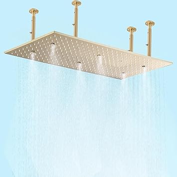 HOMEDEC 2 Modes Luxury High Pressure Rain Shower Head, 16"x32" Super ...